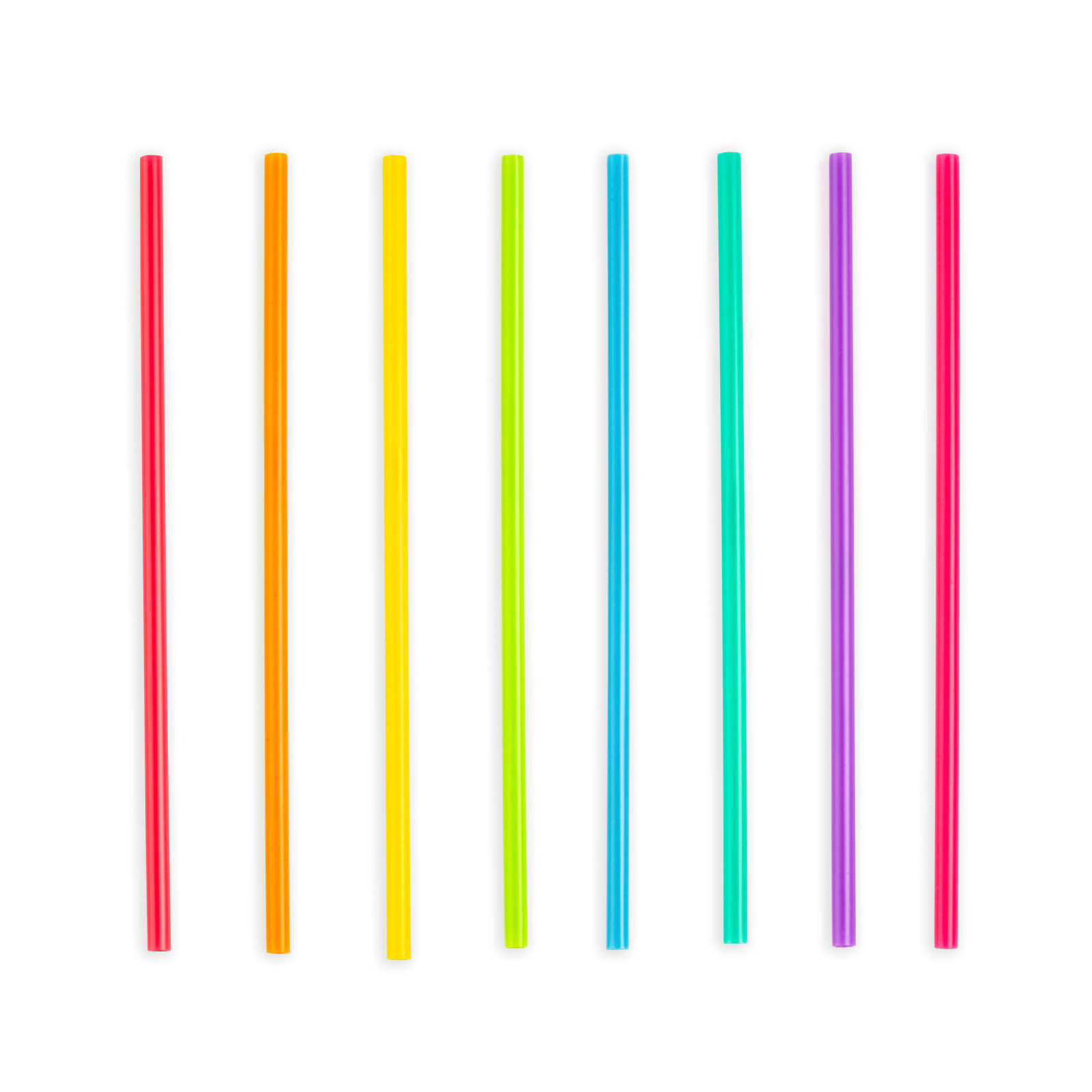 24 Strohhalme BRIGHT COLOR bunt, wiederverwendbar - 20 cm