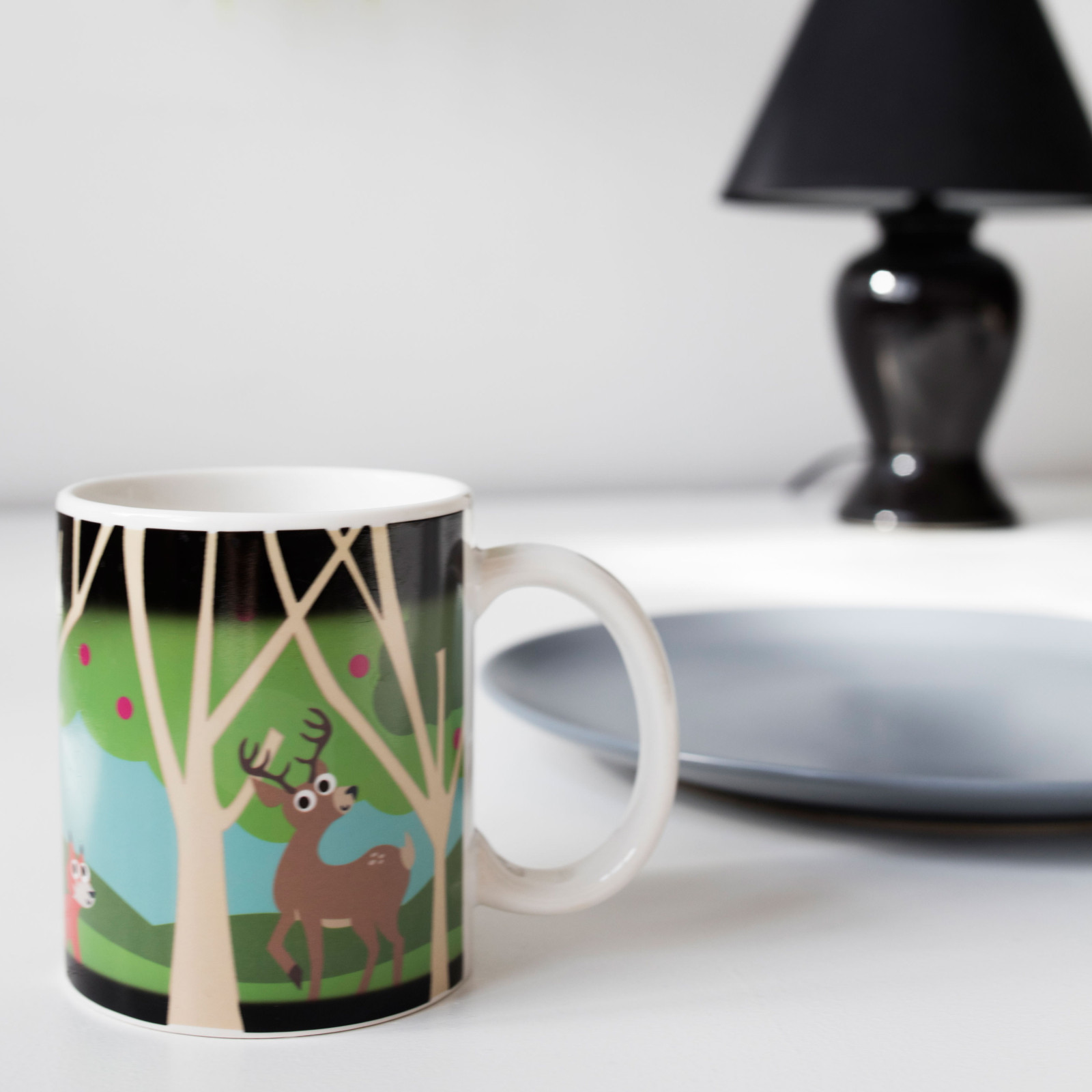 Tasse mit Waldtiere Wärme Wechselmotiv - Morph Mug Woodland