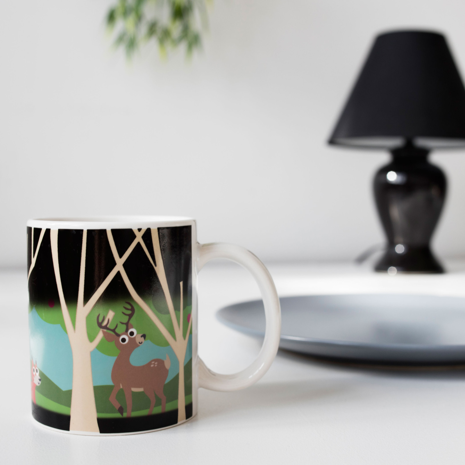 Tasse mit Waldtiere Wärme Wechselmotiv - Morph Mug Woodland