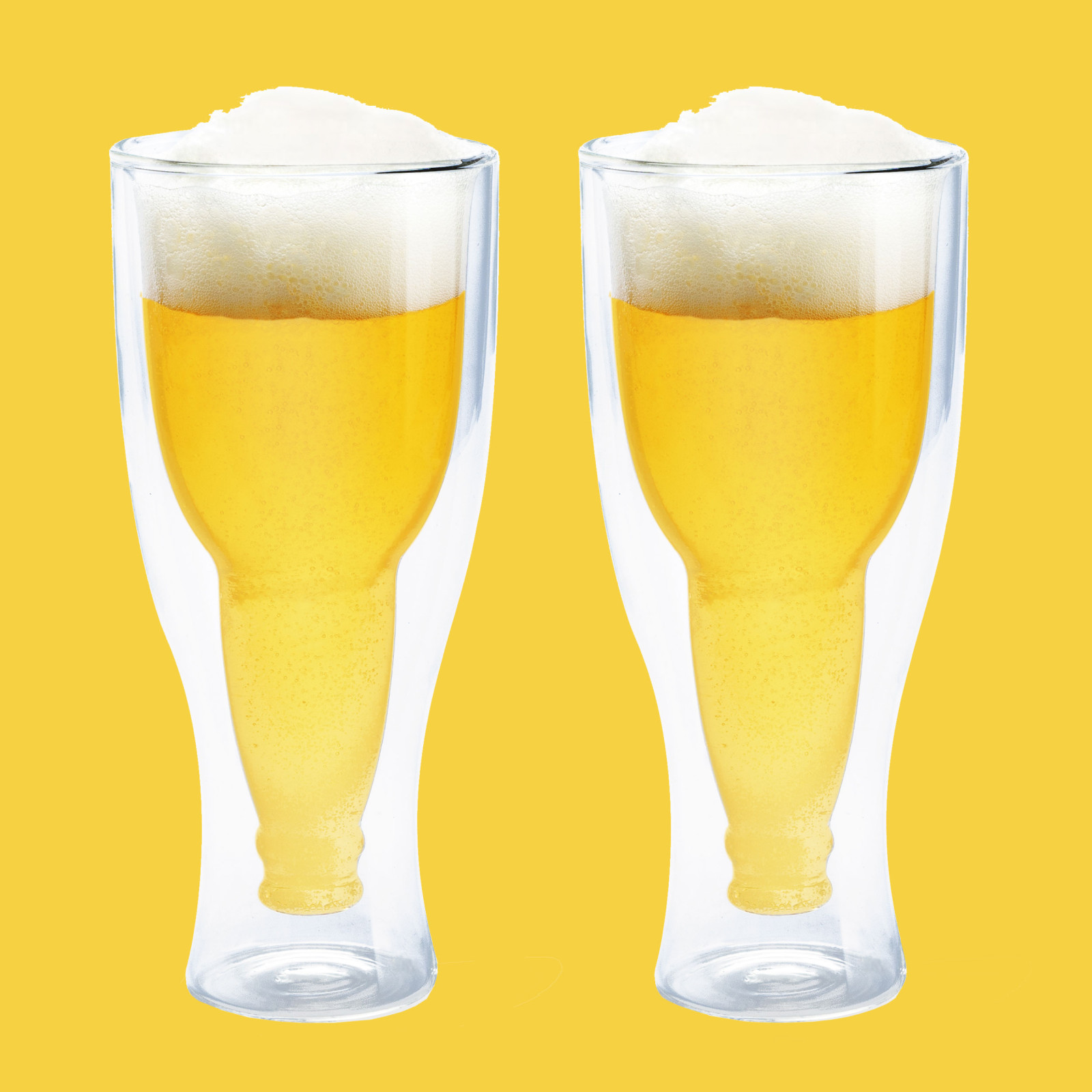 Lustige Biergläser doppelwandig 400 ml - 2 Stück